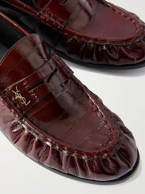 Saint Laurent Le Loafer Monogram Eel Penny Loafers