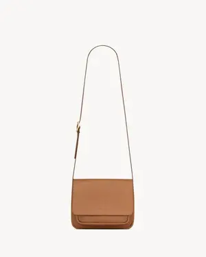 Saint Laurent Small Satchel In Leather - Brick