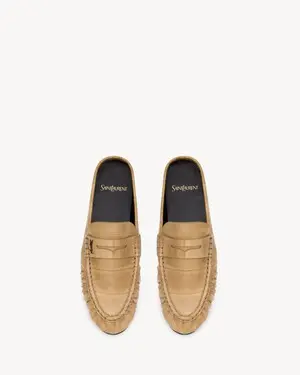 Saint Laurent Le Loafer Mules In Eel