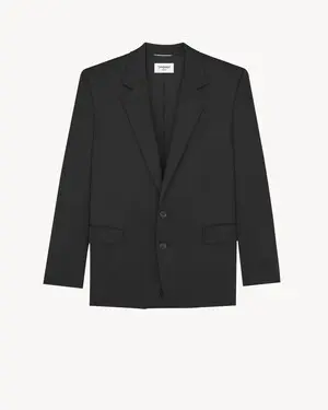 Saint Laurent Single-breasted Silk Satin Jacket