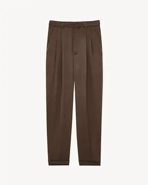 Saint Laurent Slim-fit Pants In Silk