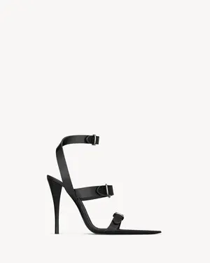 Saint Laurent Bruce Sandals In Smooth Leather