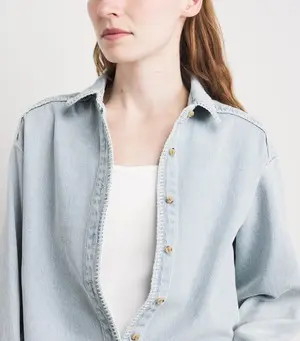 Still Here Cotton Western Shirt With Faux Horn Buttons