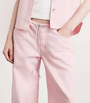 Still Here Cool Wide-leg Jeans - Pink