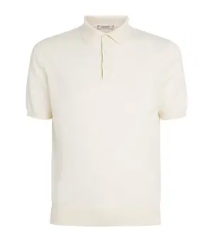 FIORONI CASHMERE Cotton-cashmere Polo Shirt