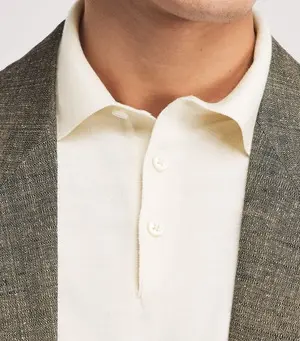 FIORONI CASHMERE Cotton-cashmere Polo Shirt