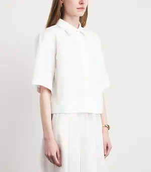 Vince Cotton Scallop Detail Shirt