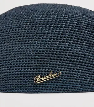Borsalino Raffia Flat Beret