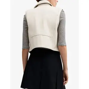 COACH Leather Moto Biker Vest