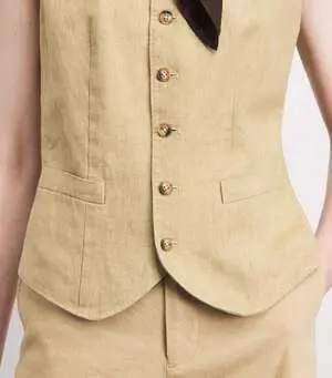 Polo Ralph Lauren Linen-blend Waistcoat
