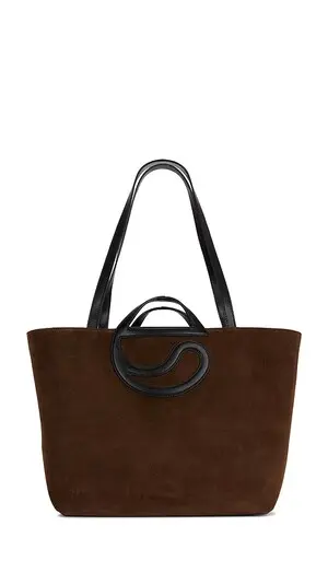 Coperni C Handle Suede Tote - Brown