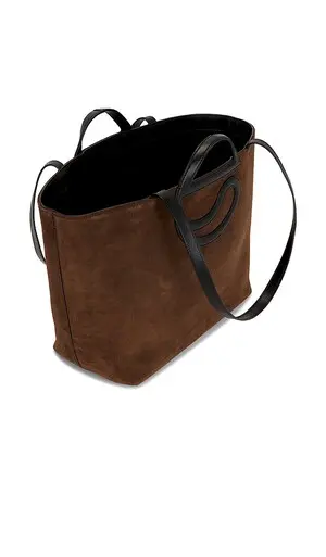 Coperni C Handle Suede Tote - Brown