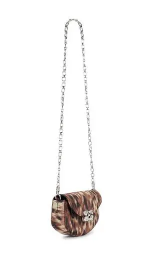 GANNI Lulu Wallet On Chain Taffeta Bag - Brown