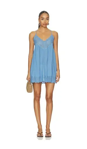 Free People Fiona Slip Dress - Blue