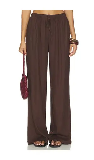 Tularosa Kai Linen Trousers - Chocolate