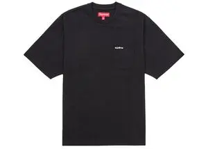 Supreme Short Sleeve Pocket Tee Shirt - Black