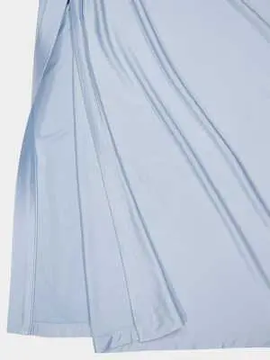 Rabanne Draped Midi Skirt With Button Detail - Blue