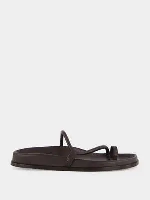 EMME PARSONS Black Nappa Leather Bari Sandals - Brown