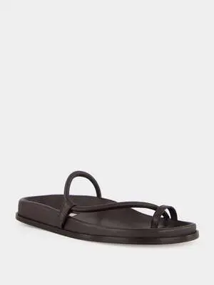 EMME PARSONS Black Nappa Leather Bari Sandals - Brown