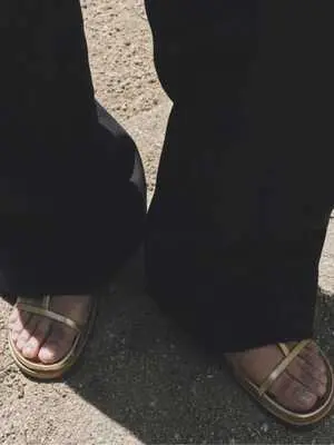 EMME PARSONS Washed Nappa Aya Sandals - Gold