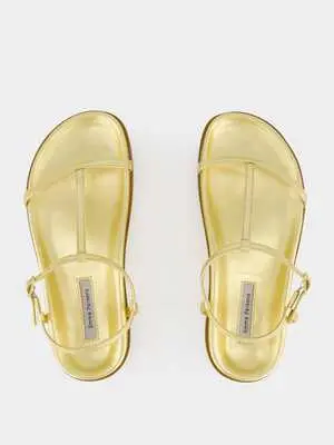 EMME PARSONS Washed Nappa Aya Sandals - Gold