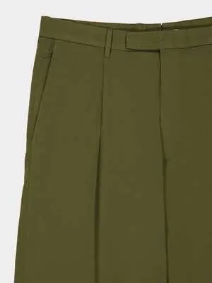 Boglioli Khaki Cotton Bermuda Shorts - Green