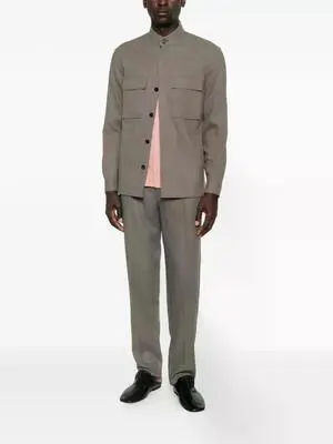 Zegna Tailored Trousers With Pressed Crease - Grey