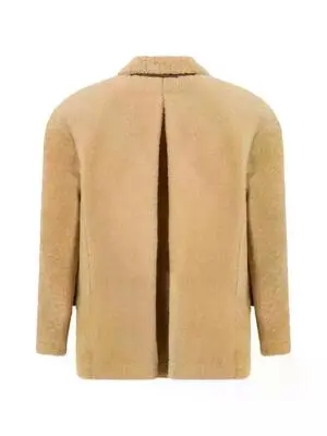 THE MANNEI Shearling Jacket With Notch Lapels