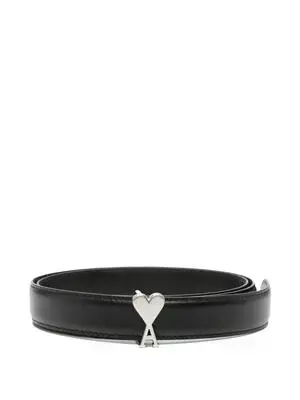 AMI Paris De Coeur Buckle Belt - Black