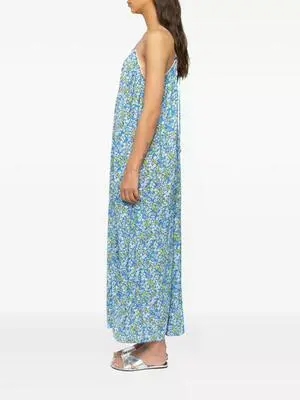 Zadig&Voltaire Ristym Floral Print Maxi Dress - Blue