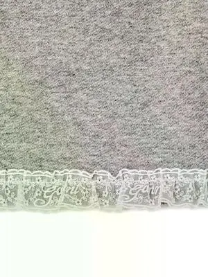GANNI Lace-trim Jersey Shorts - Grey