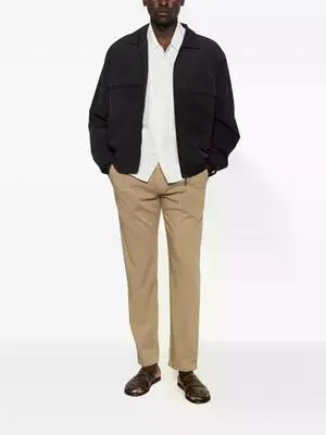 BERWICH Pleated Trousers With Button And Zip Fastening