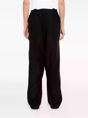 Yohji Yamamoto Silk Tucked Trousers