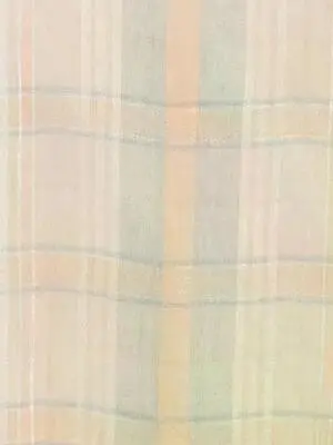 PANICALE Check-pattern Fringed Scarf