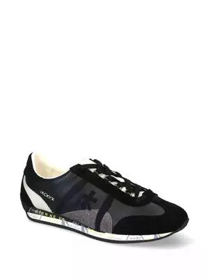 Premiata Jackyx Panelled Leather Sneakers - Black