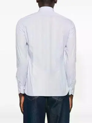 TRUZZI Pinstripe-pattern Chest-pocket Shirt
