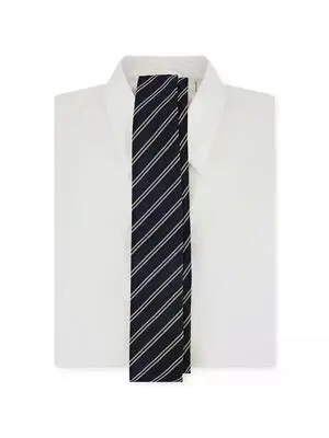 LARDINI Striped Jacquard Tie