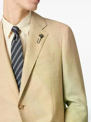 LARDINI Single-breasted Patterned Blazer - Neutrals
