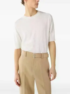 LARDINI Rib-knit T-shirt