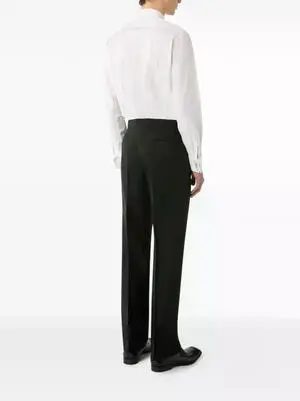 LARDINI Flat-front Wool-mohair Trousers