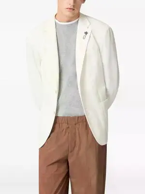 LARDINI Single-breasted Blazer - Neutrals