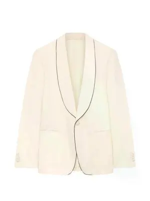 LARDINI Shawl-lapel Jacket - Neutrals