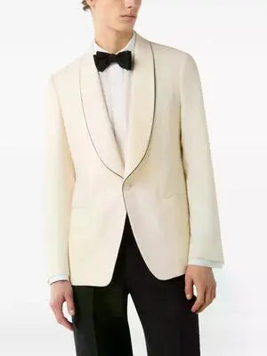 LARDINI Shawl-lapel Jacket - Neutrals