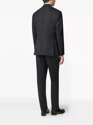 LARDINI Double-breasted Herringbone Suit - Blue