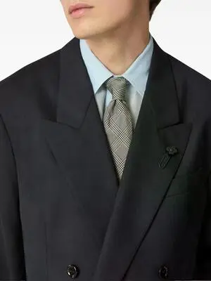 LARDINI Double-breasted Herringbone Suit - Blue