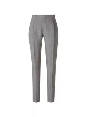 Scabal Linen Slub Textured Pleated Trousers