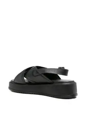 SERGIO MORETTI FIRENZE Crossover Platform Sandals