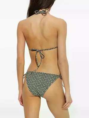 Balmain Labirinto Print Triangle Bikini