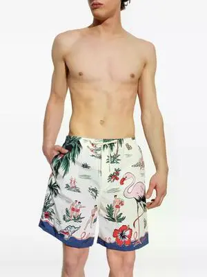 Dsquared2 Graphic Print Drawstring Swim Shorts
