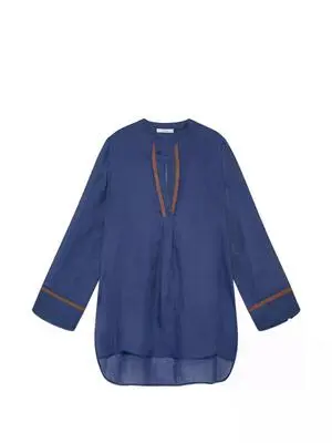 Malìparmi Long Sleeve Shirt With Trim Detail - Blue